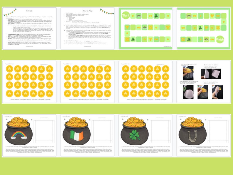 Saint St. Patrick's Day Board Game - Toddler Preschool Kindergarten ...