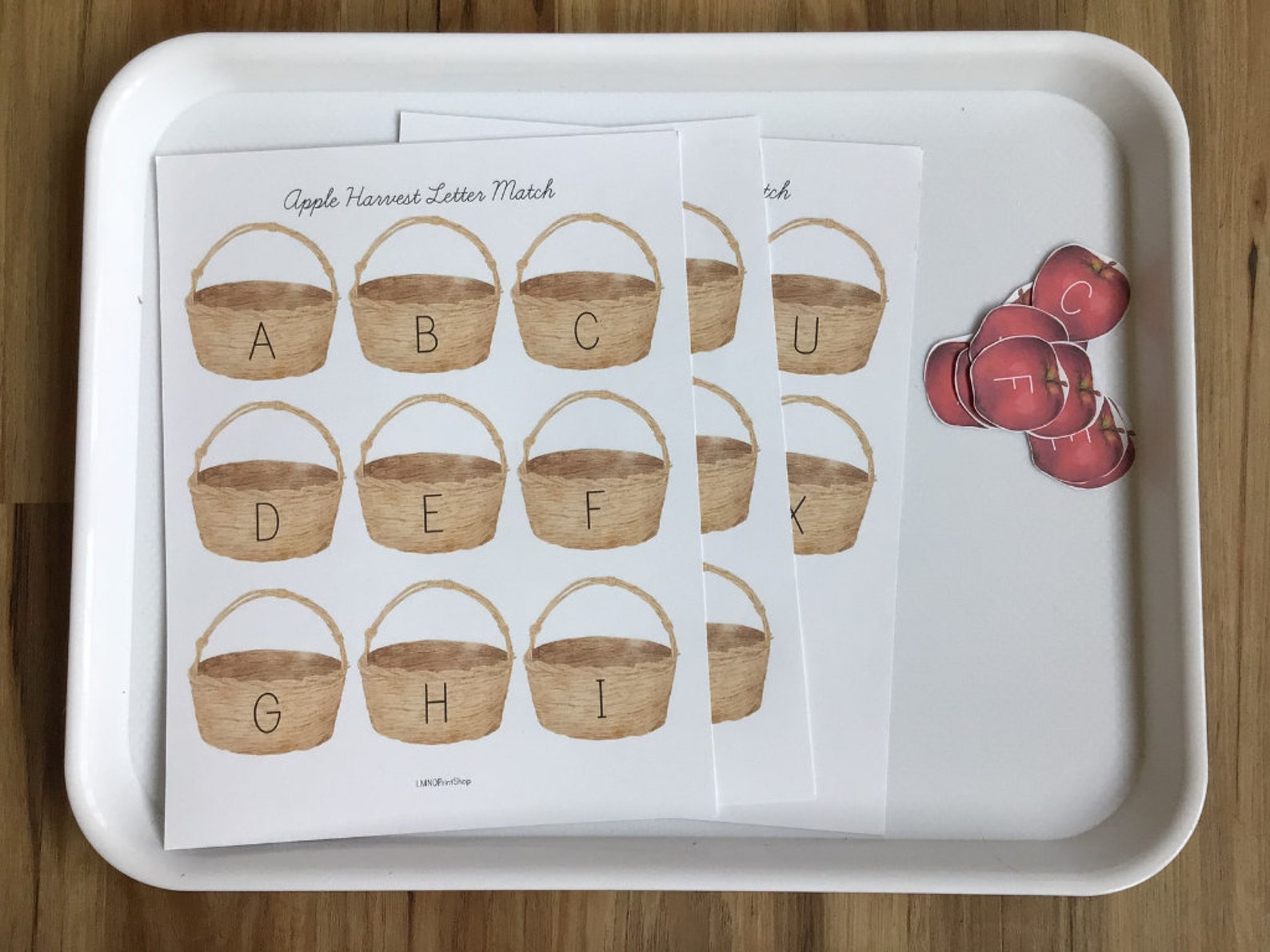 Apple Preschool Bundle Fall Nature Montessori Busy Book - Etsy