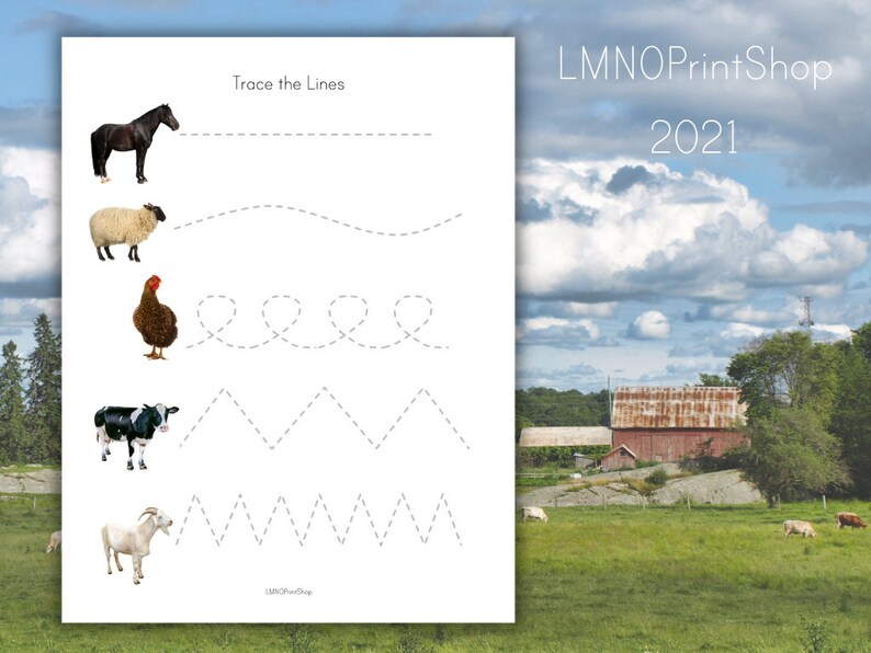 Farm Busy Book - Preschool Printable - Montessori Homeschool - Letter ...