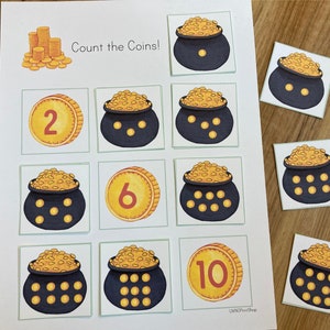 St. Patricks Busy Book - Counting 1-10 - Preschool Printable - Pot of ...