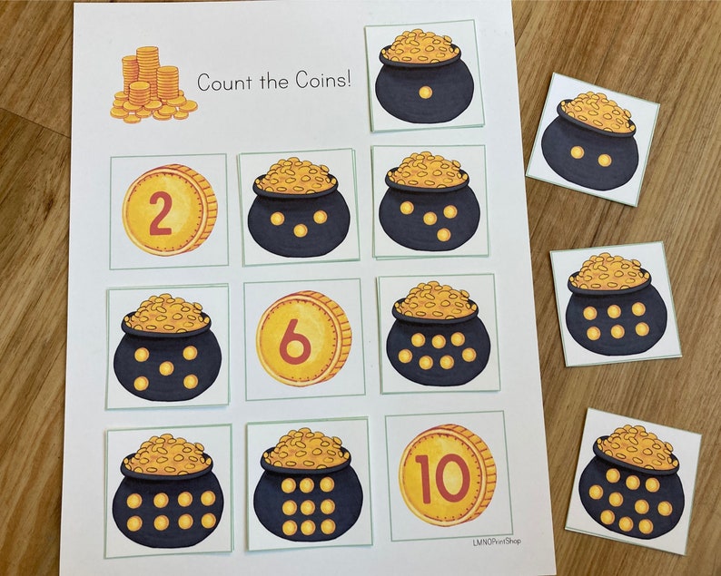 St. Patricks Busy Book Counting 1-10 Preschool Printable Pot of Gold ...