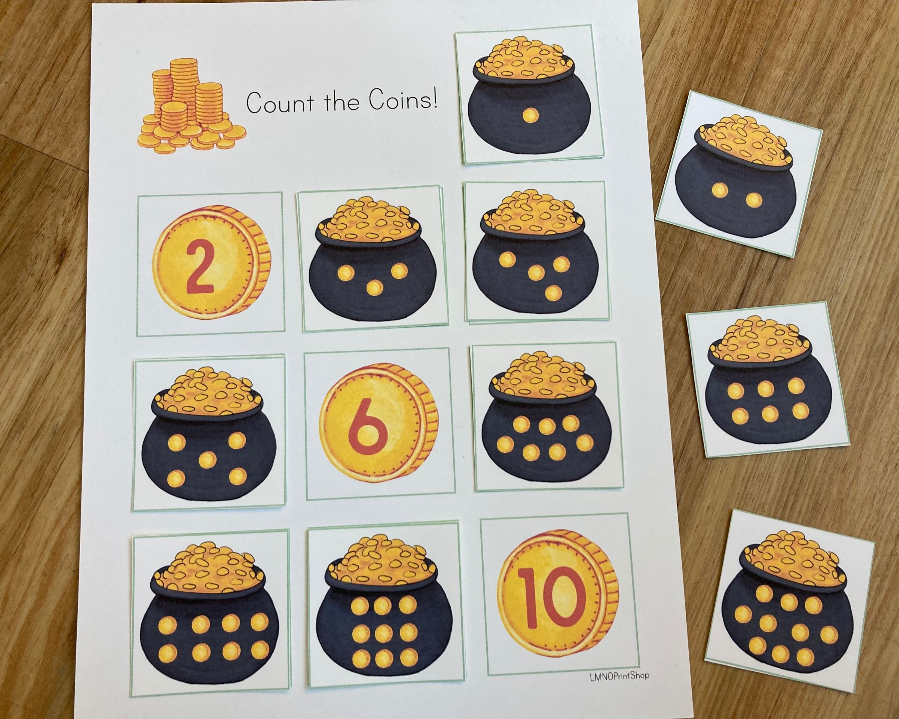St. Patricks Busy Book Counting 1-10 Preschool Printable Pot of Gold ...