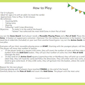 Saint St. Patrick's Day Board Game - Toddler Preschool Kindergarten ...