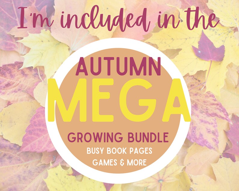 Fall Learning Binder - Preschool Printable Busy Book - Autumn ...