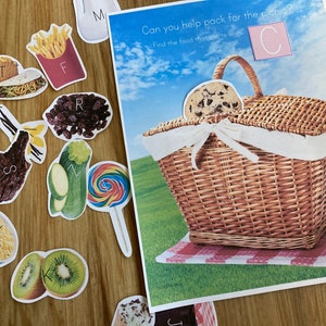 Picnic Basket Food Letter Match - Alphabet Learning Game - Toddler ...