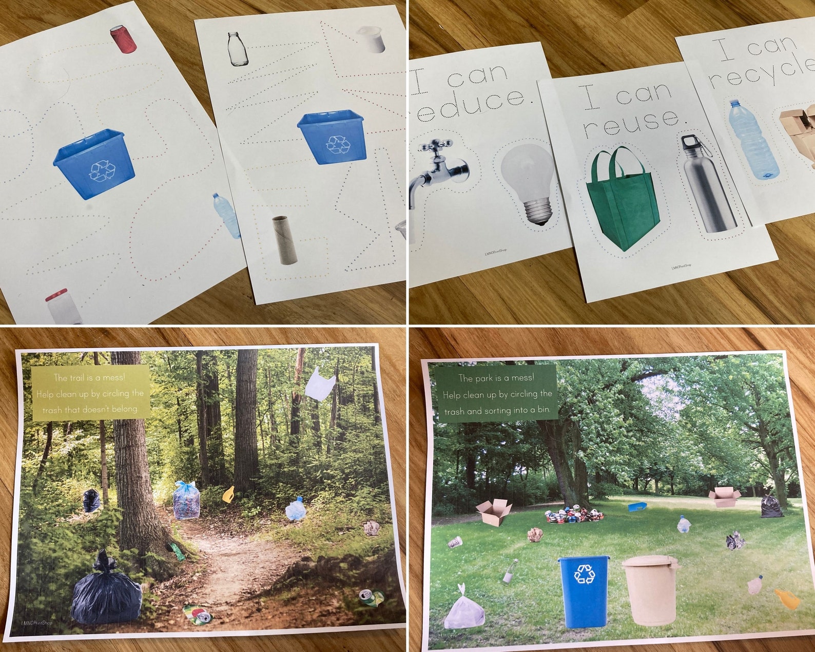 Earth Day Preschool Printables Tracing Shadow Matching - Etsy