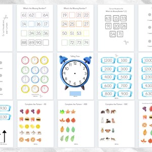 Kindergarten Printable Math Busy Book - Addition Subtraction Patterns ...