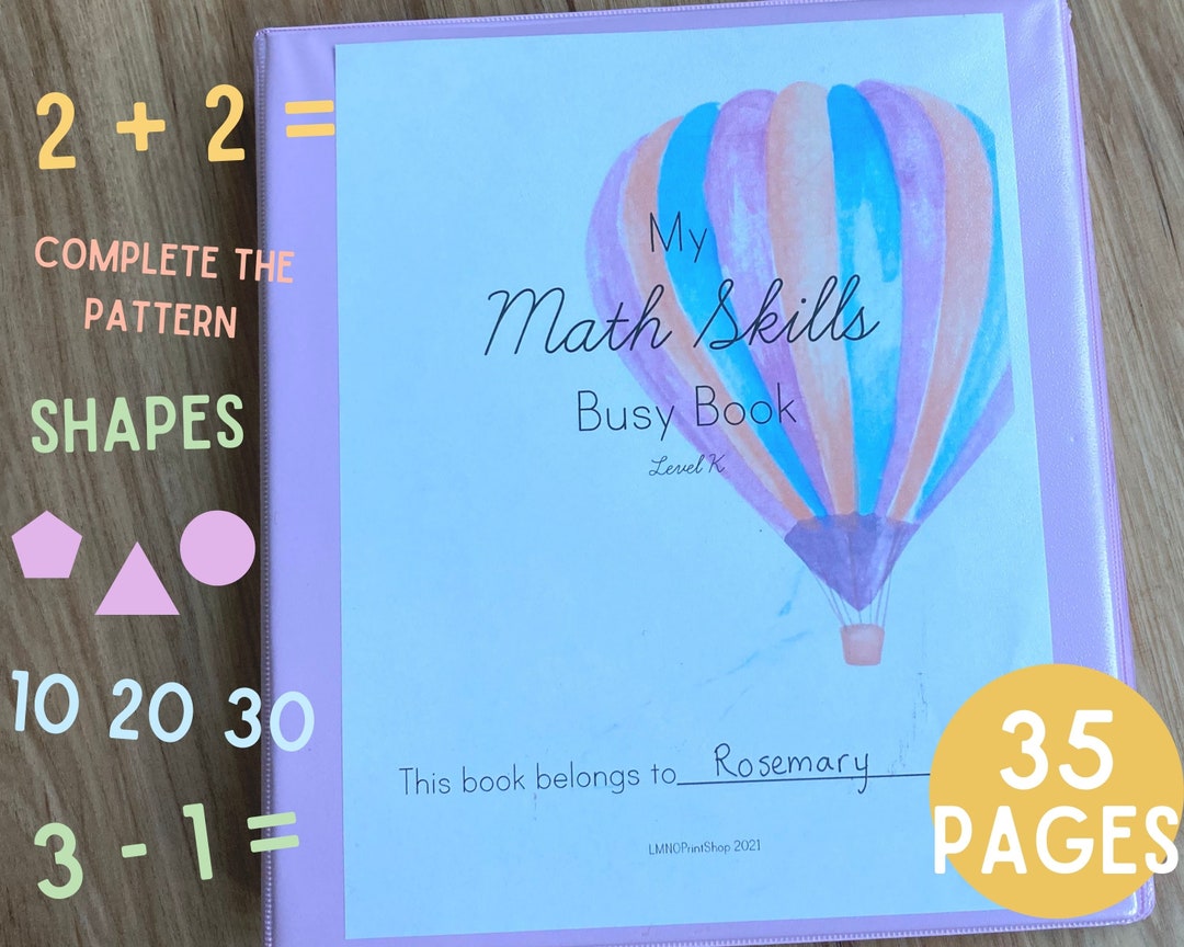 Kindergarten Printable Math Learning Binder - Addition Subtraction ...