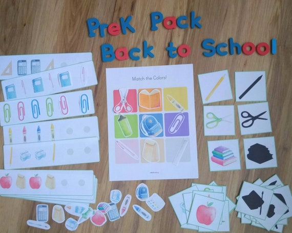 Back to School Preschool Printable Pack Patterns Colors | Etsy