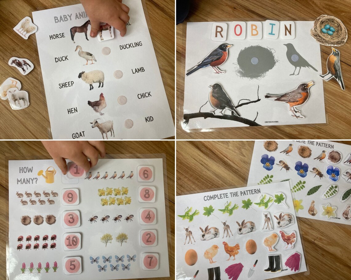 SPRING Preschool Printable Busy Book PDF Learning Binder - Etsy