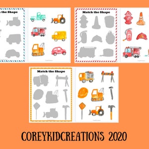 Busy Book Binder - Cars, Trucks Firetruck Construction BUNDLE ...