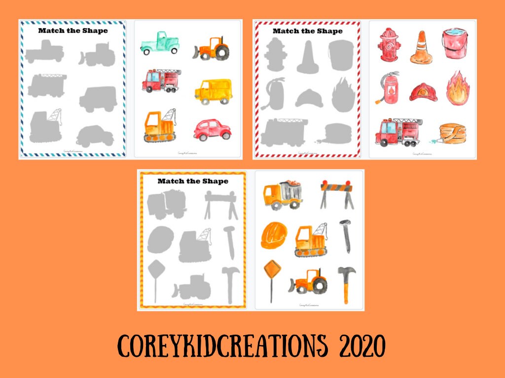 Busy Book Binder Cars Trucks Firetruck Construction BUNDLE | Etsy