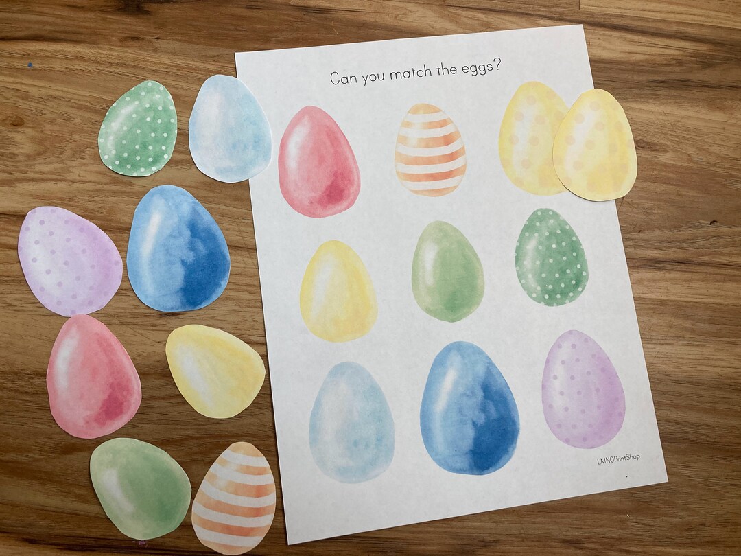 Easter Egg Color Pattern Matching - Busy Book Binder Learning Activity ...