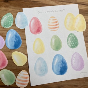 Easter Egg Color Pattern Matching - Busy Book Binder Learning Activity ...