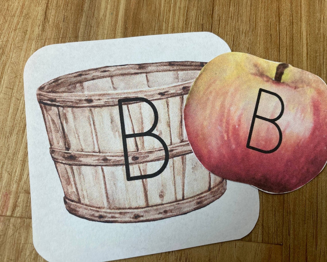Apple Alphabet Matching Cards Preschool Toddler Kindergarten - Etsy