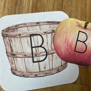 Apple Alphabet Matching Cards - Preschool Toddler Kindergarten Letters ...