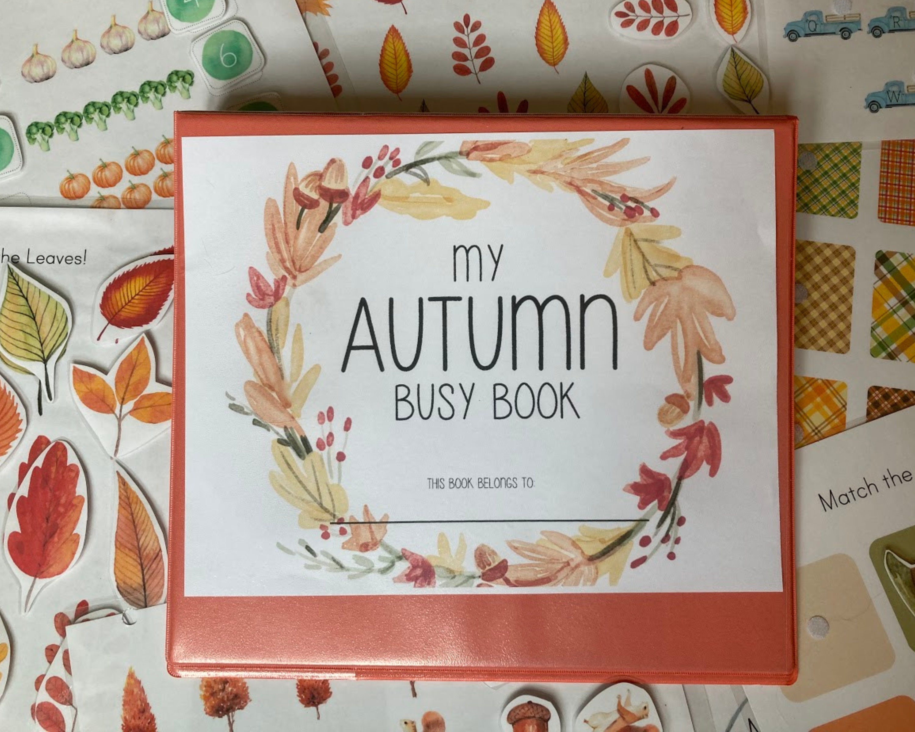 Fall Learning Binder - Preschool Printable Busy Book - Autumn ...