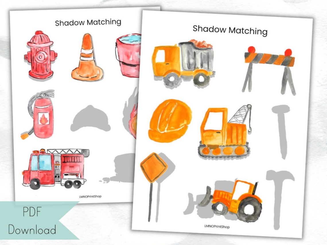 Firetruck & Construction Busy Book - Cars Toddler Learning Binder ...