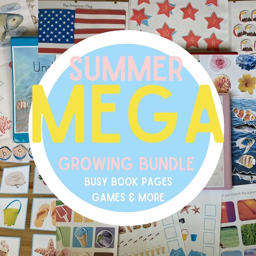 Summer Bundle Busy Book Learning Binder Preschool - Etsy
