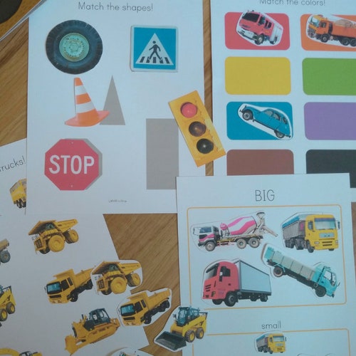 Cars & Trucks Preschool Printable Busy Book Toddler - Etsy