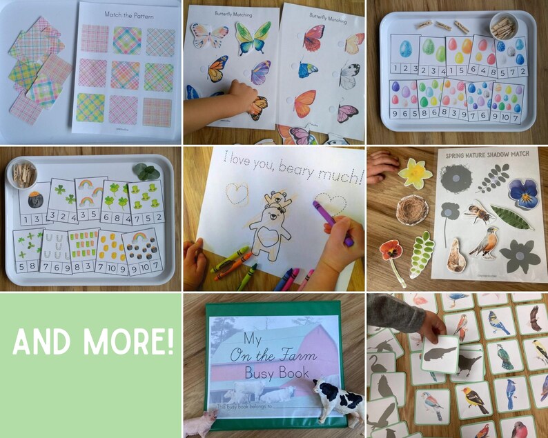 SPRING Preschool MEGA Growing Bundle - Printable Kids Games - Busy Book ...