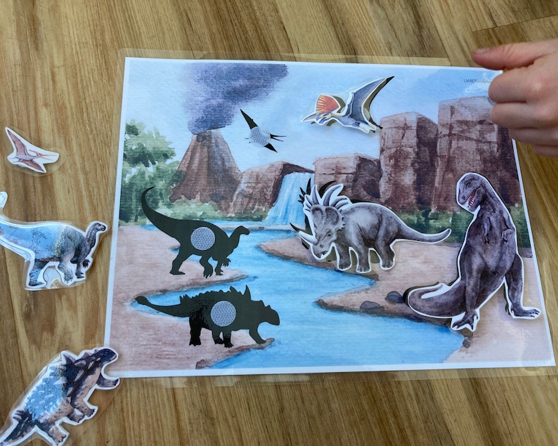 Dinosaur Busy Book - Shadow Matching - Preschool Printable - Toddler ...