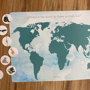 Animal Homes - Continents World Map - Busy Book - Preschool Learning ...