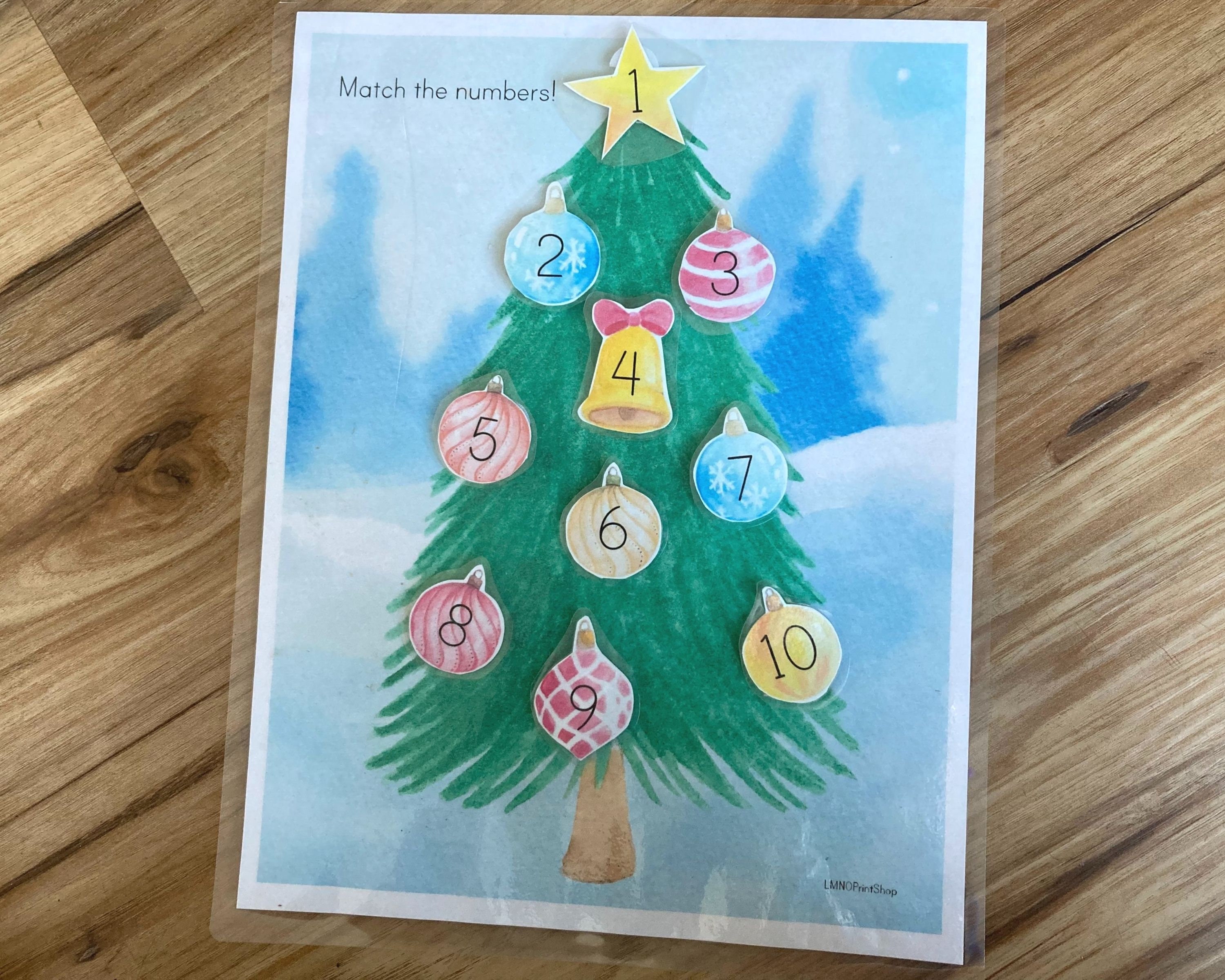 Christmas Busy Book - Preschool Learning Binder - Winter Snowman ...