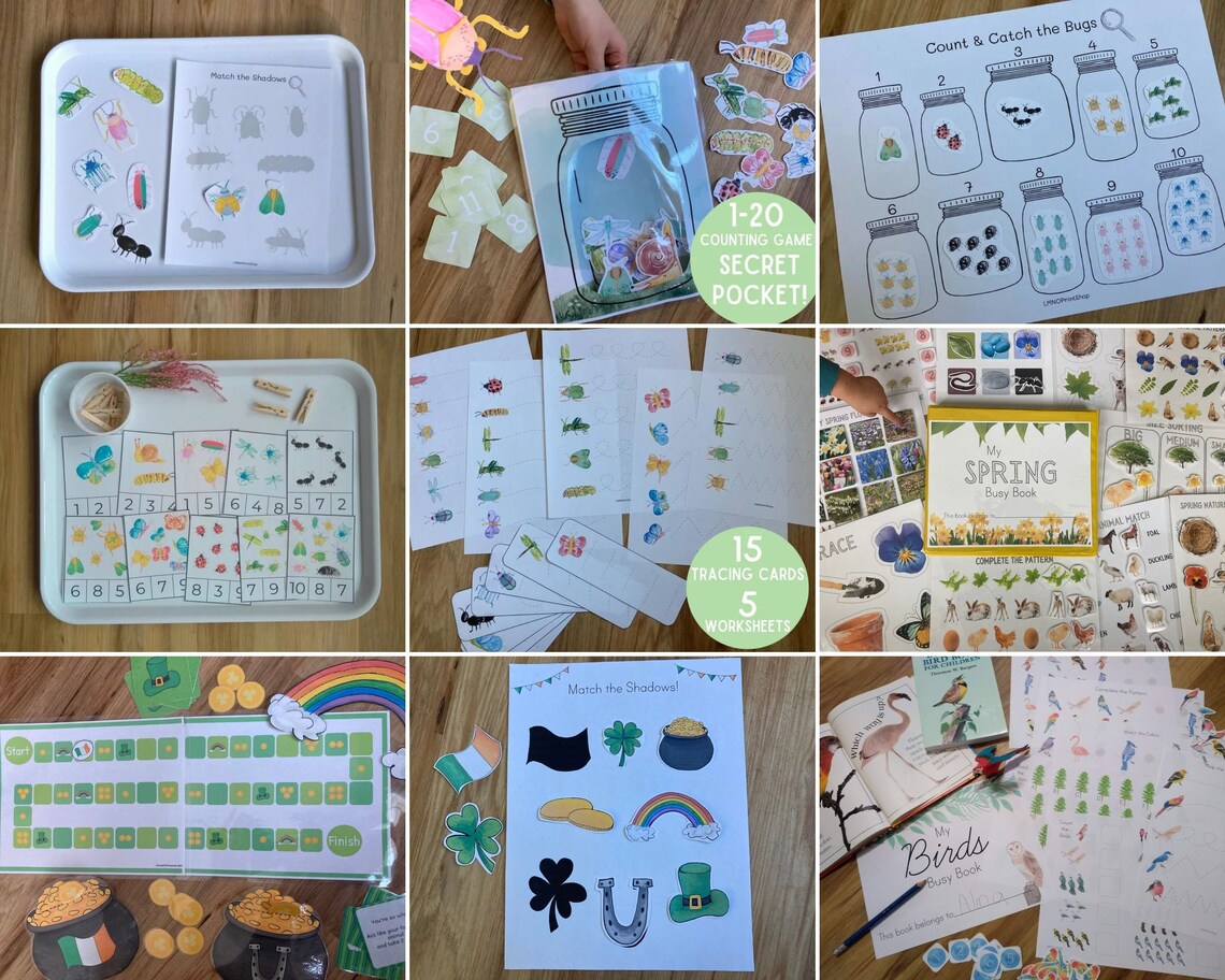 SPRING Preschool MEGA Growing Bundle Printable Kids Games - Etsy