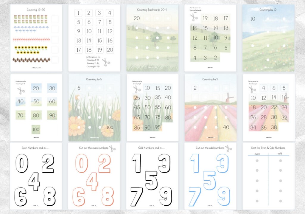 Kindergarten Printable Math Busy Book - Addition Subtraction Patterns ...
