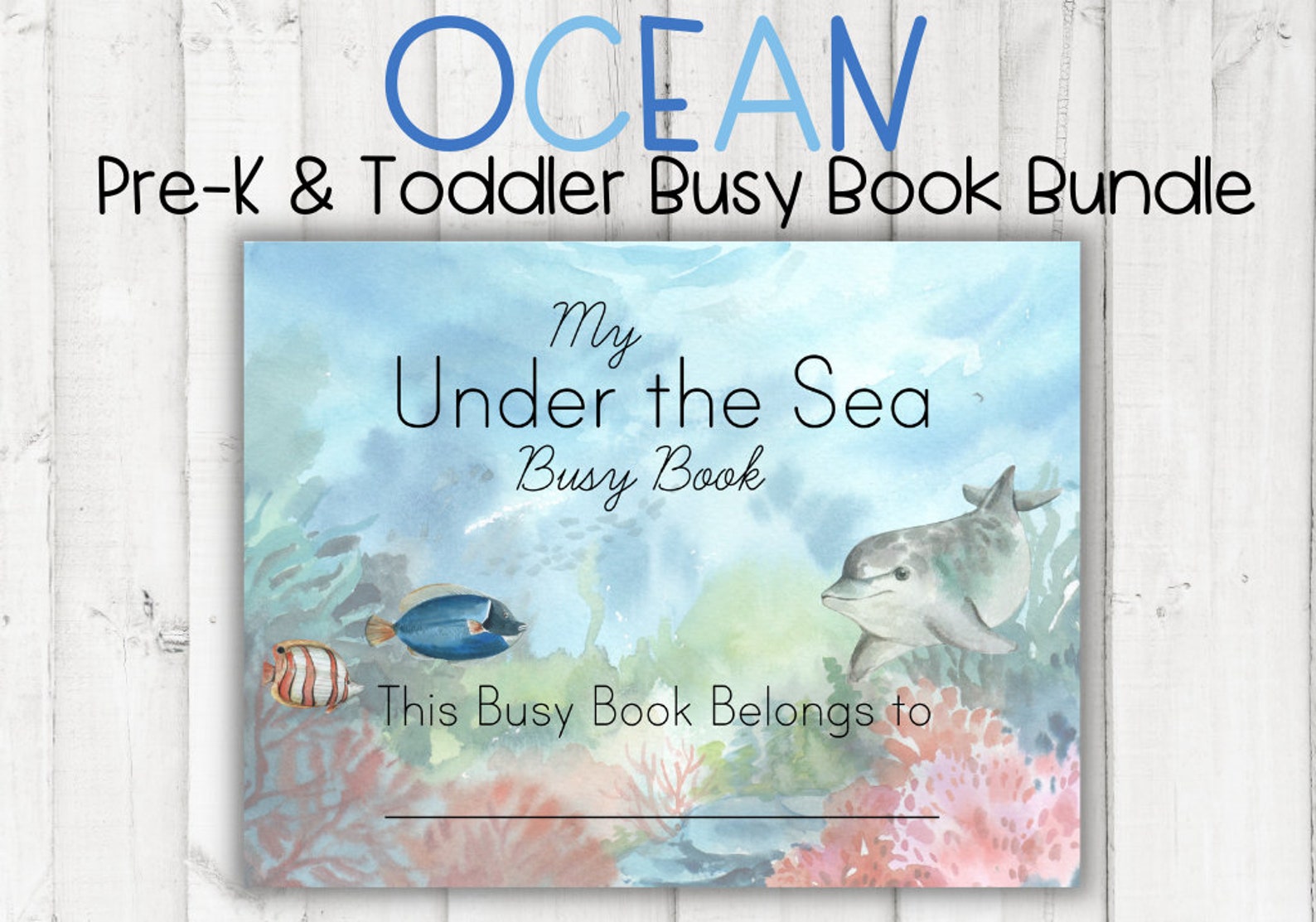 Ocean Busy Book Preschool Printable Summer Learning Binder | Etsy