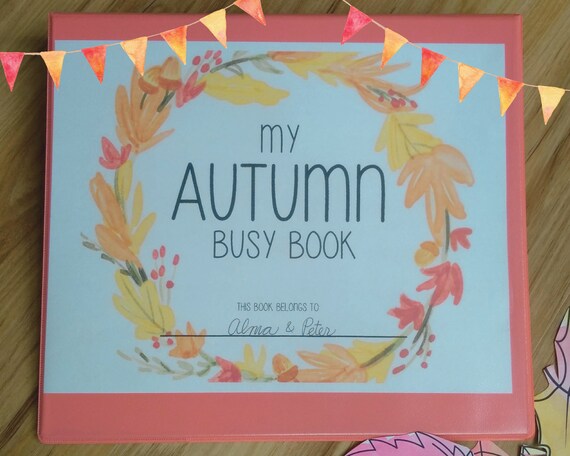 Fall Learning Binder Preschool Printable Busy Book Autumn | Etsy