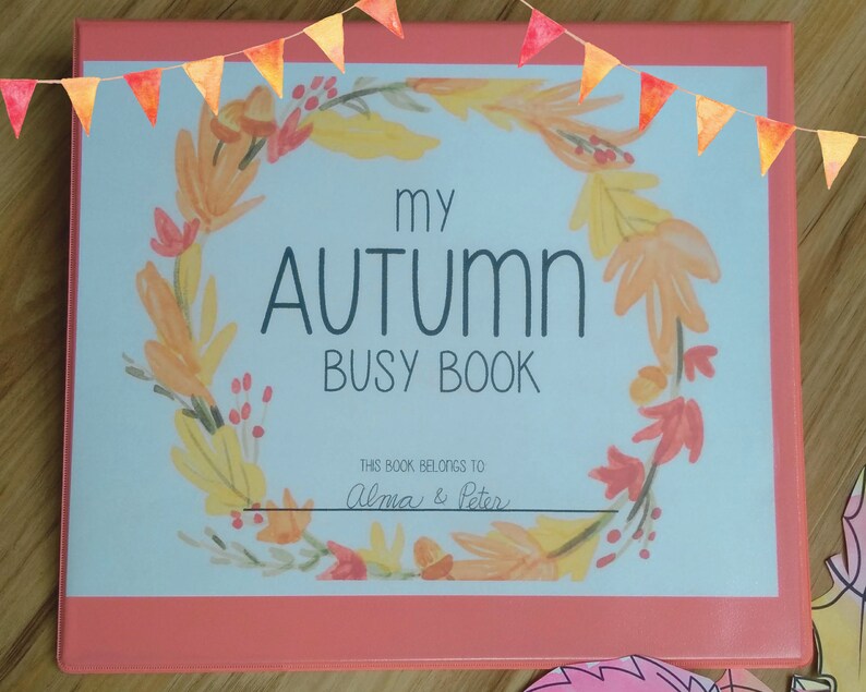 Fall Learning Binder Preschool Printable Busy Book Autumn | Etsy