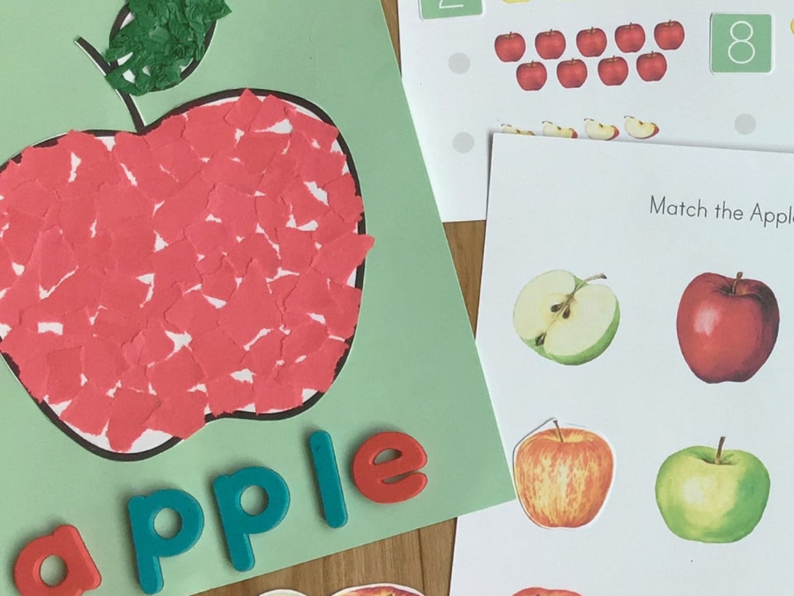 Apple Preschool Bundle Fall Nature Montessori Busy Book | Etsy