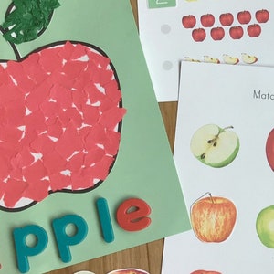 Apple Preschool Bundle - Fall Nature - Montessori Busy Book Learning ...