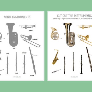 Musical Instruments Matching Sorting Busy Book Binder Learning Pages ...