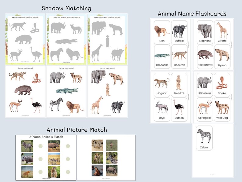 African Animal Busy Book Binder Learning MEGA Bundle | Etsy