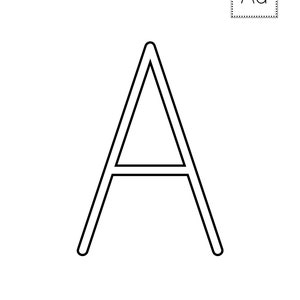 Simple Alphabet Outline Coloring Worksheets - Toddler Preschool ...