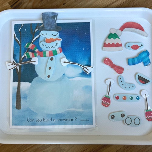 Build a Snowman Winter Busy Book Christmas Learning Binder - Etsy