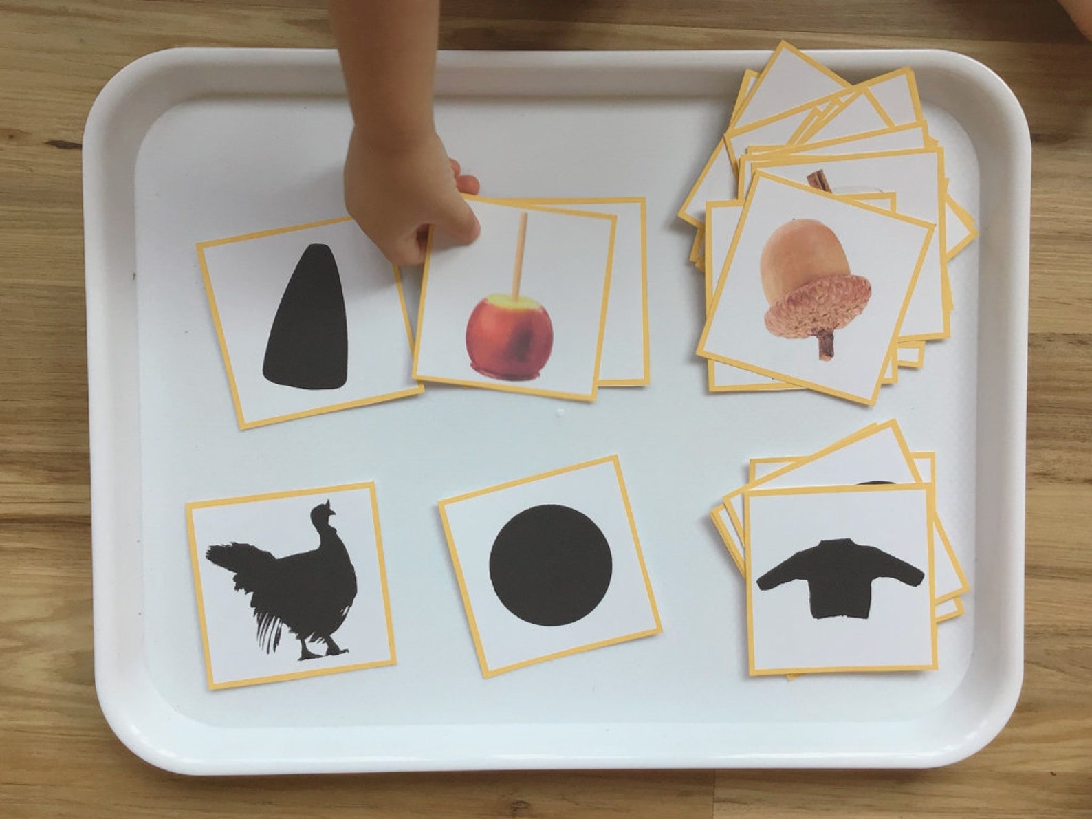 Fall Autumn Shadow Matching Cards - Montessori Printable Activity ...