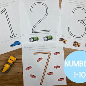Cars Cut and Paste Worksheets - Printable Transportation Trucks ...