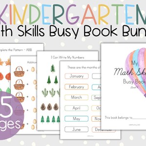 Kindergarten Printable Math Learning Binder - Addition Subtraction ...