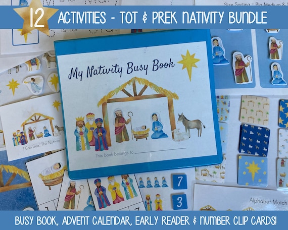 Nativity Busy Book Preschool Christmas Printable Advent | Etsy