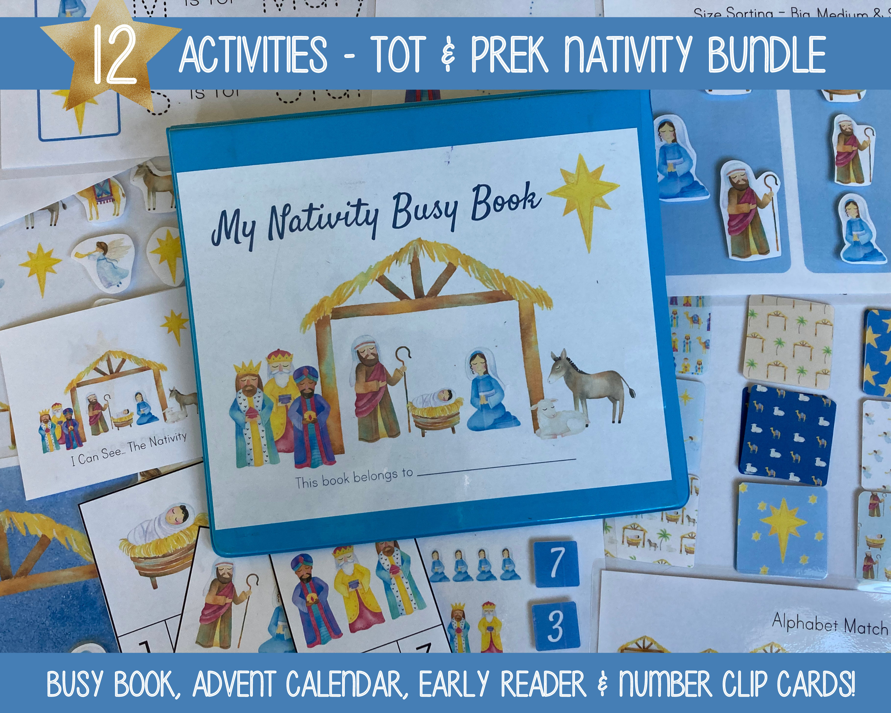 Nativity Busy Book - Preschool Christmas Printable - Advent Calendar ...