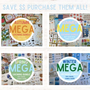 WINTER BUNDLE - Preschool Homeschool - Busy Book Printable - Montessori ...