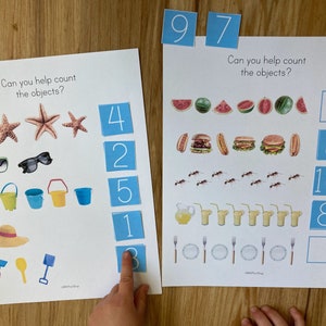 Summer Busy Book - Preschool Learning Binder - Beach Fish Ice Cream ...