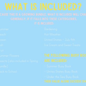 Summer Bundle - Busy Book Learning Binder - Preschool Kindergarten ...