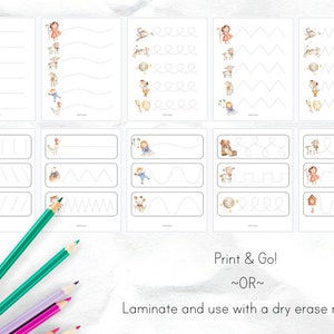Nursery Rhyme Pre-writing Line Tracing - Handwriting Practice - Toddler ...