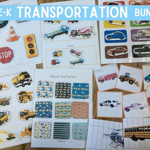 Truck Matching Preschool Printable Construction Busy Book - Etsy