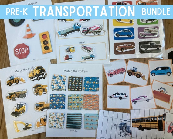 Transportation Printables Cars Trucks Preschool Print - Etsy